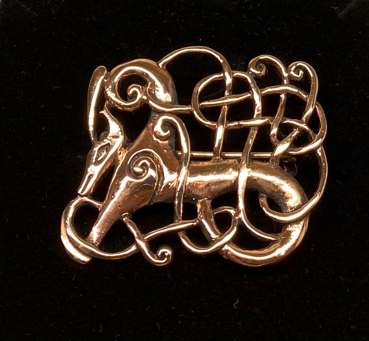 Vikingebroche i bronze - Ribe brochen "Kamp" Stor